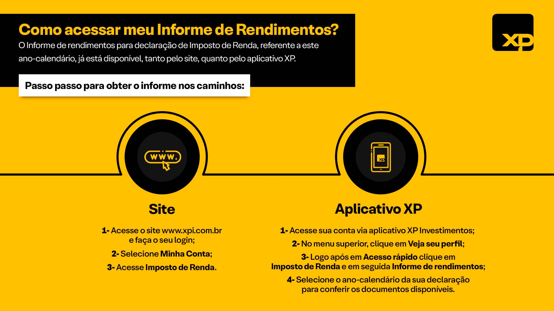 Informe de rendimentos: tudo sobre! - XP Investimentos
