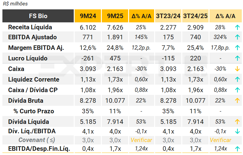 FS Bio tem perspectiva elevada para 'Estável' pela S&P Global; rating ...